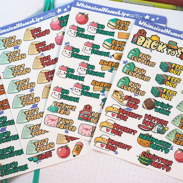School Year Planner Stickers - Etsy