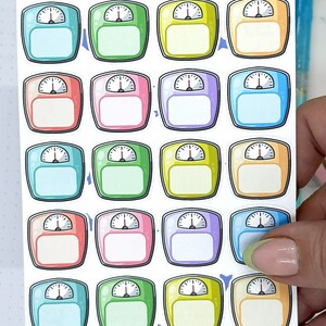 Weight Tracker Sticker Sheet - Bullet Journal Stickers - Fill in Blank ...