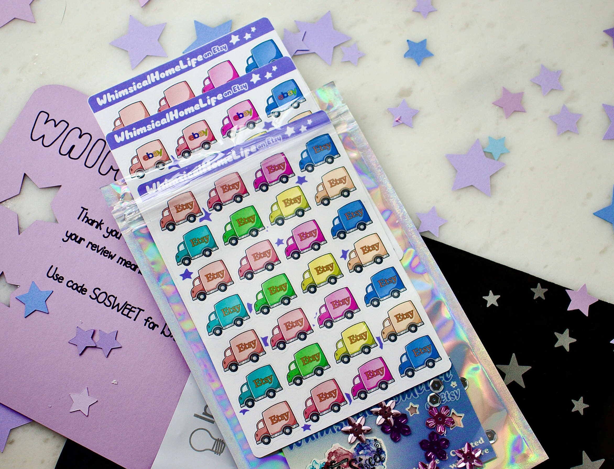 Online Delivery Shipping Tracker Sticker Sheet Removable - Etsy