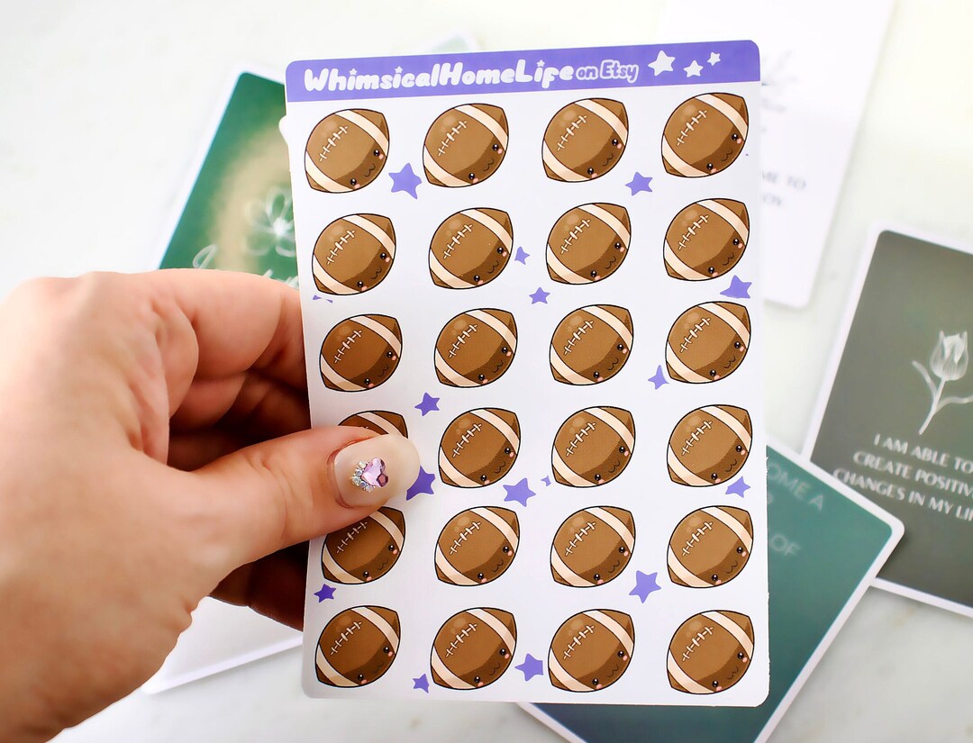 Football Sticker Sheet - Planner Bullet Journal Stickers - Football Mom ...