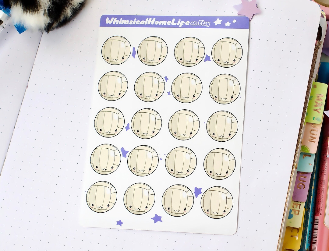Volleyball Sticker Sheet Planner Bullet Journal Stickers Practice Game ...