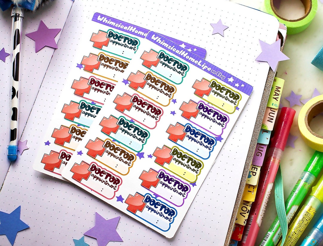 Doctor Appointment Planner Sticker Sheet - Planner Bullet Journal ...
