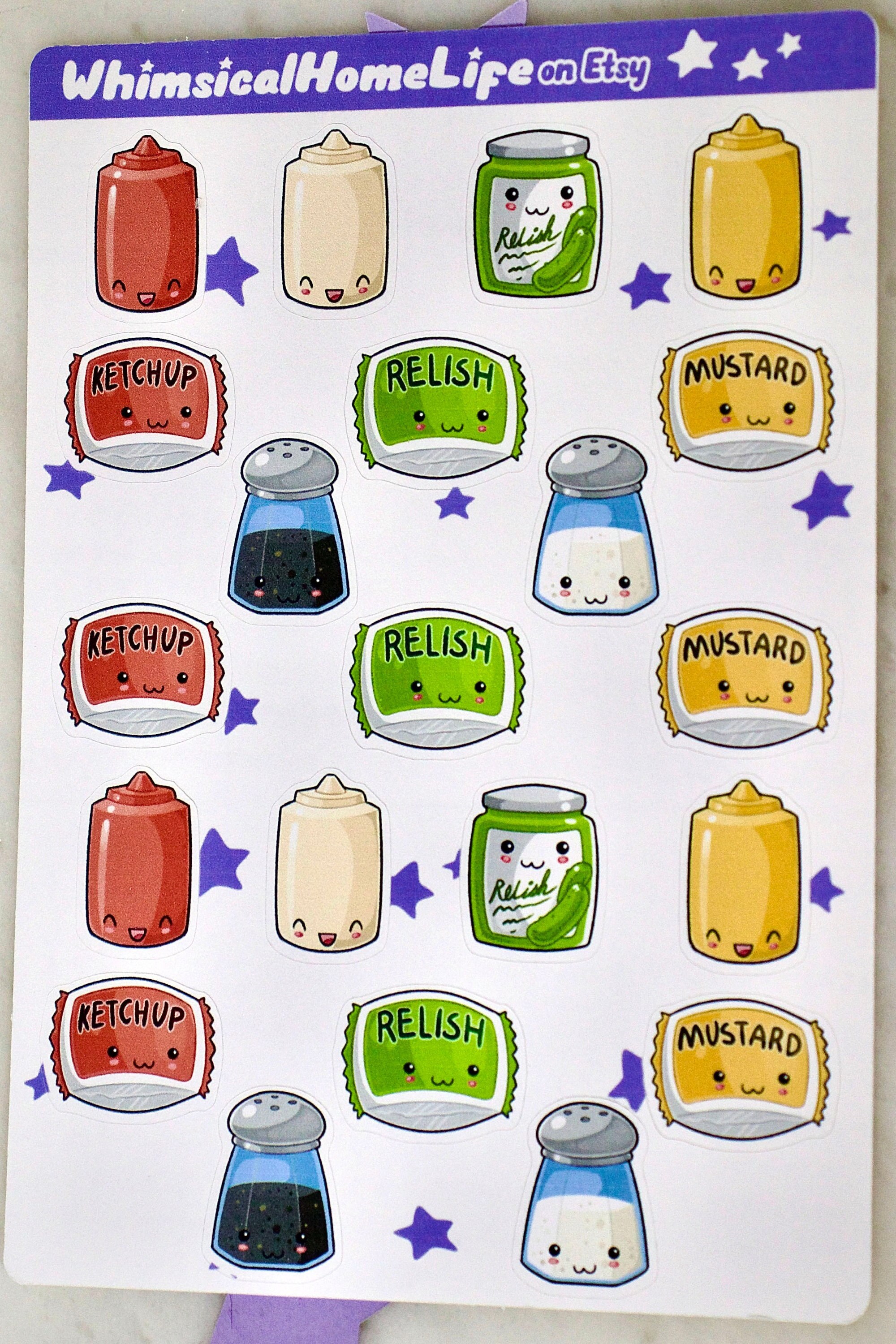 Fast Food & Condiments Sticker Sheet Planner Bullet Journal - Etsy