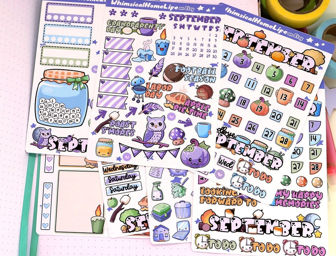 September Planner Stickers: Fall Journal Kit (2026 Update) - Etsy