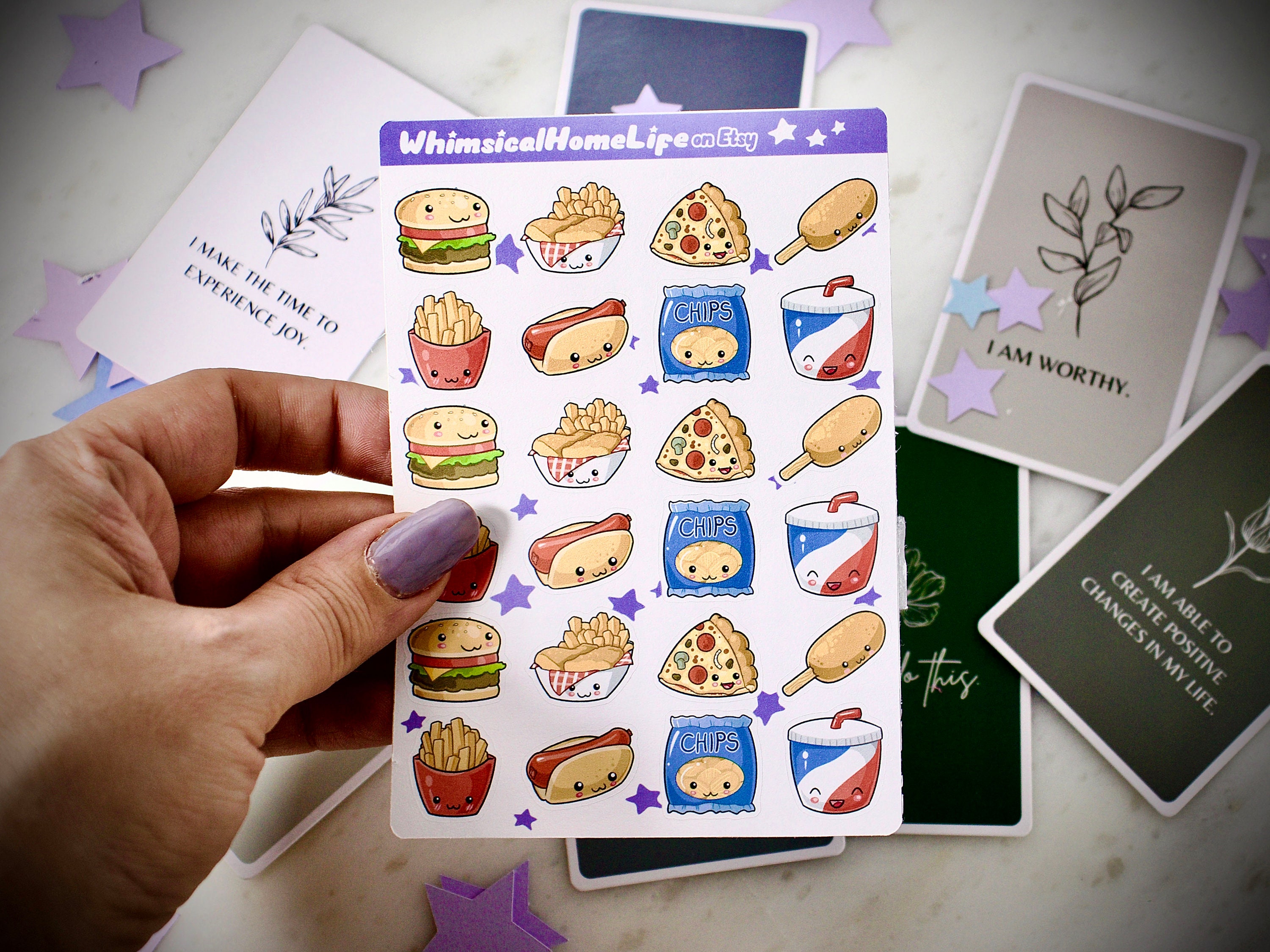 Fast Food & Condiments Sticker Sheet Planner Bullet Journal - Etsy