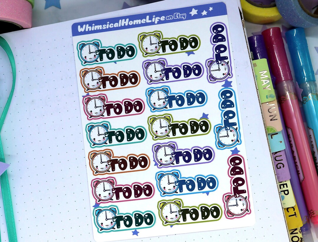To Do Planner Stickers - Bullet Journal Stickers - Reminders and Todo ...