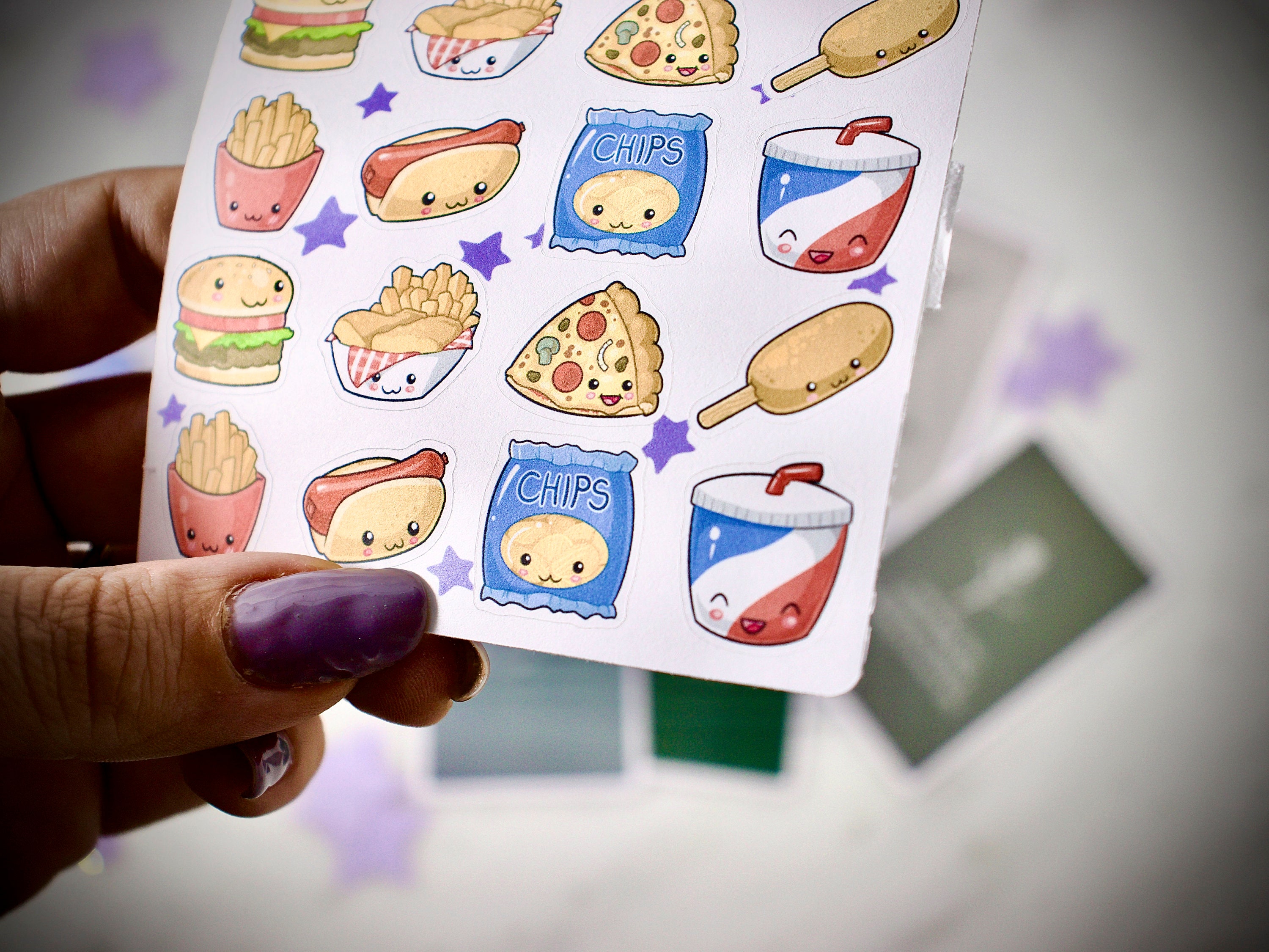 Fast Food & Condiments Sticker Sheet Planner Bullet Journal - Etsy