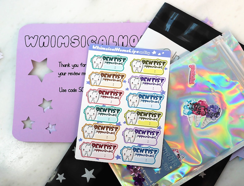 Dentist Appointment Sticker Sheet Removable Planner Bullet Journal ...