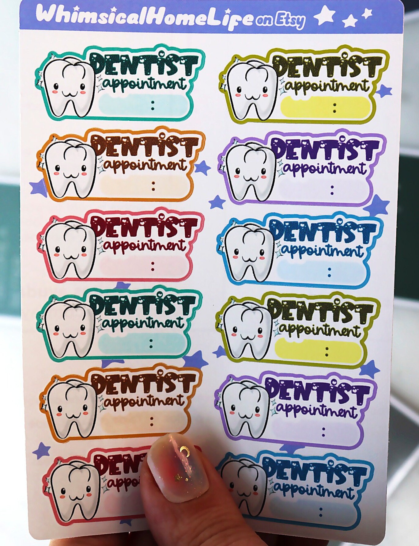 Dentist Appointment Sticker Sheet Removable Planner Bullet Journal ...