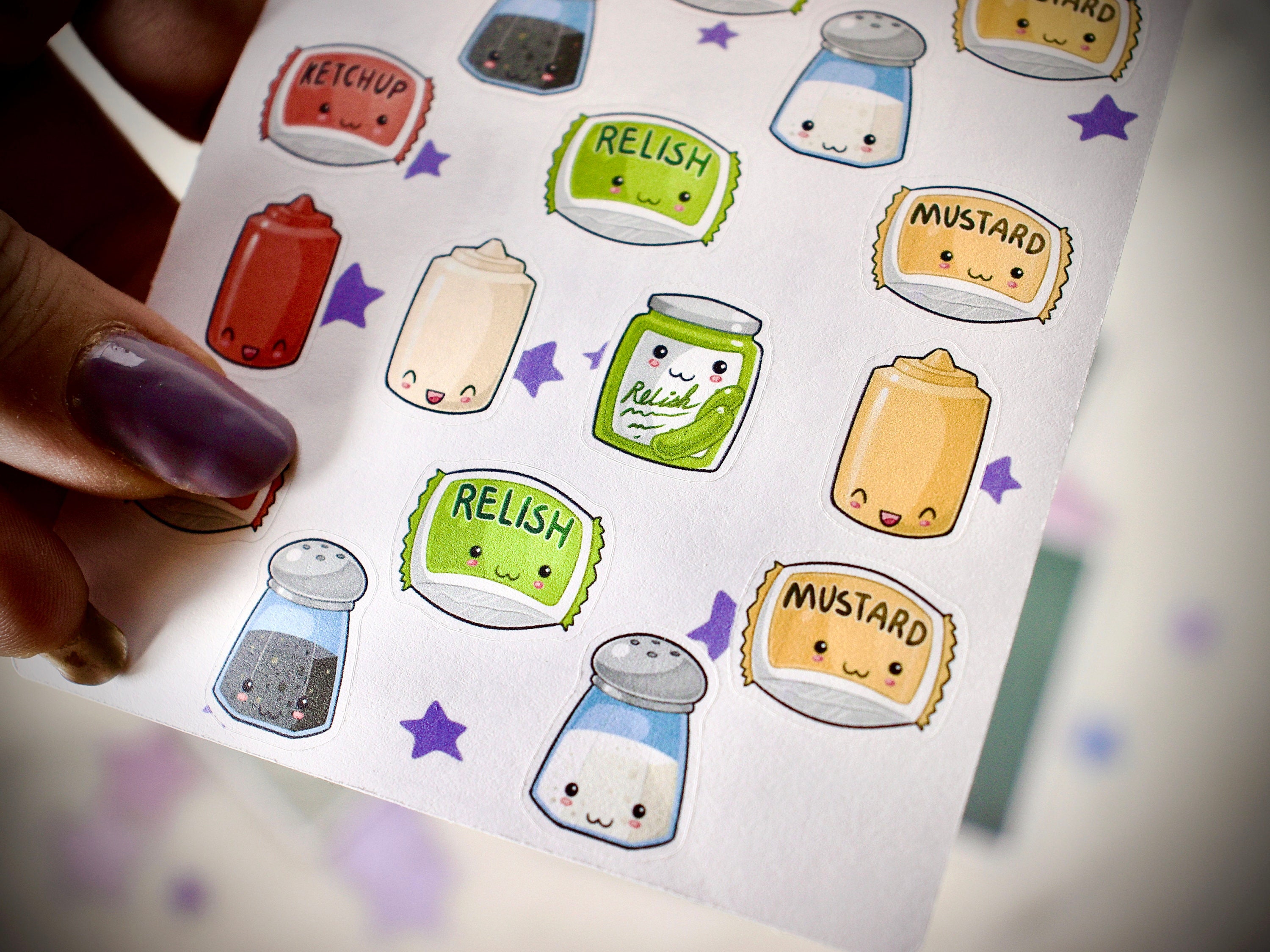 Fast Food & Condiments Sticker Sheet Planner Bullet Journal - Etsy