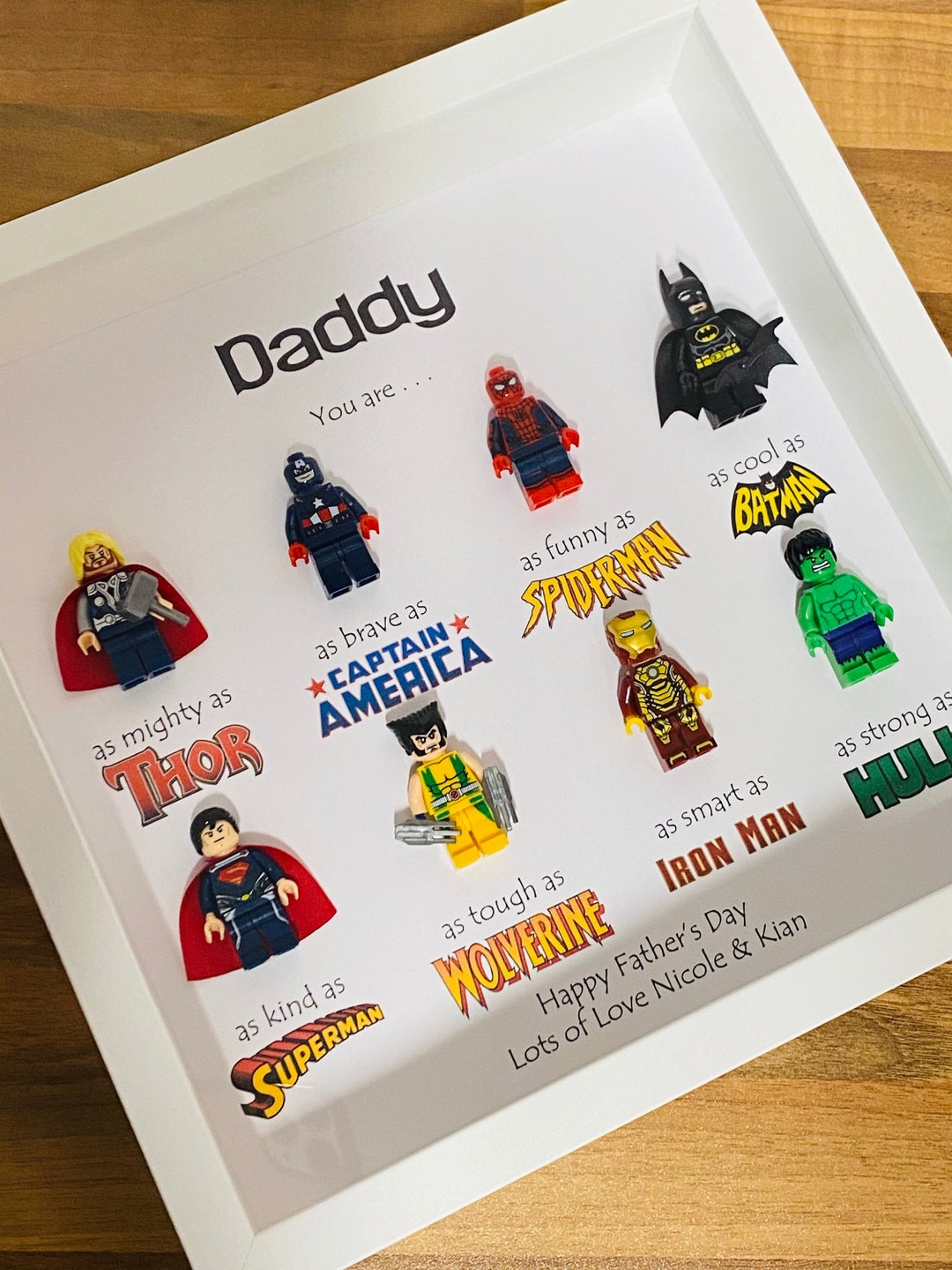Personalised Superhero Box Frame Gift - Etsy