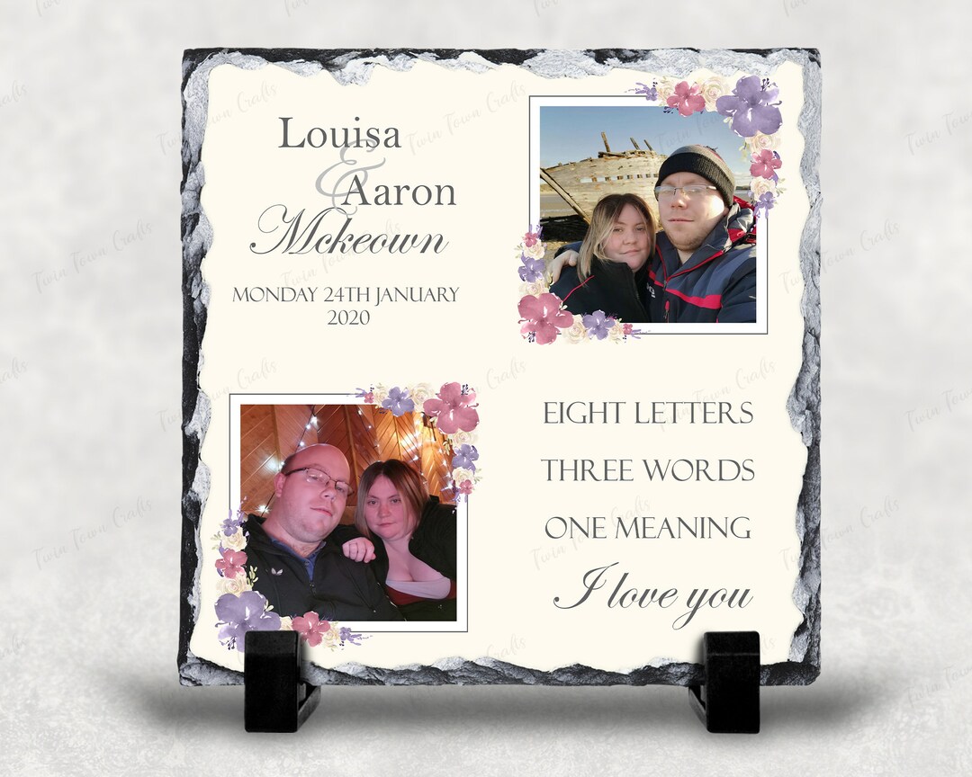 Personalised Photo Rock Slate - Gifts for Couples - Etsy