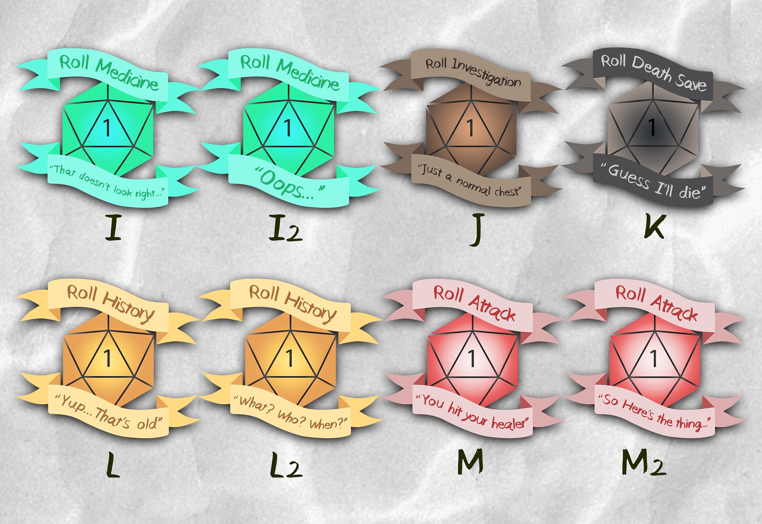 NAT 1 Badge BUNDLE dnd Inspired Accessories - Etsy