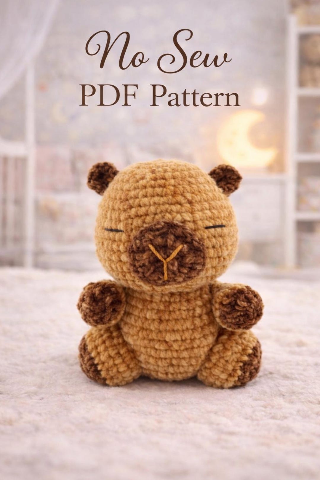 Capybara Crochet Pattern PDF | Cute Plush Teddy | Easy Crochet Toy ...