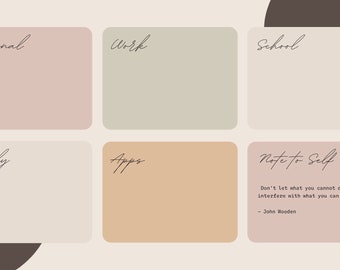 Desktop Wallpaper With Desert Boho Theme, Organizers for Your Desktop ...