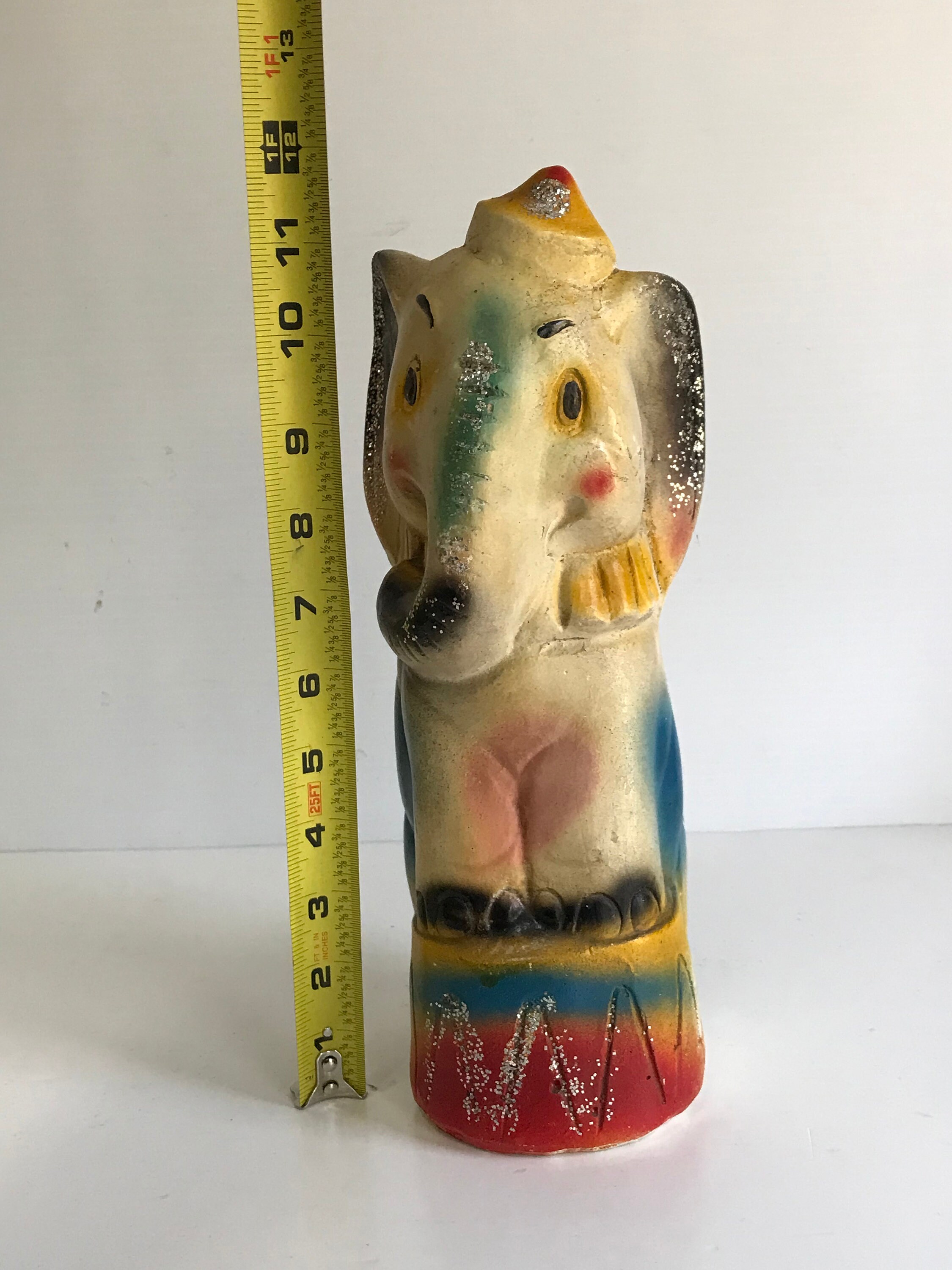 Vintage Chalkware Circus Elephant Piggy Bank - Etsy