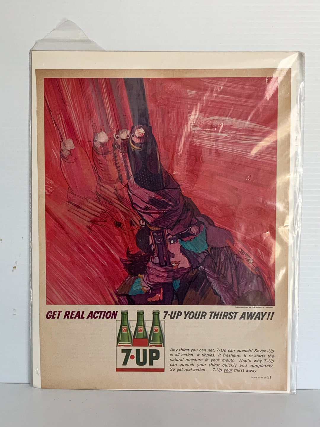 RARE - Vintage 7-UP Advertisement/artwork - Etsy