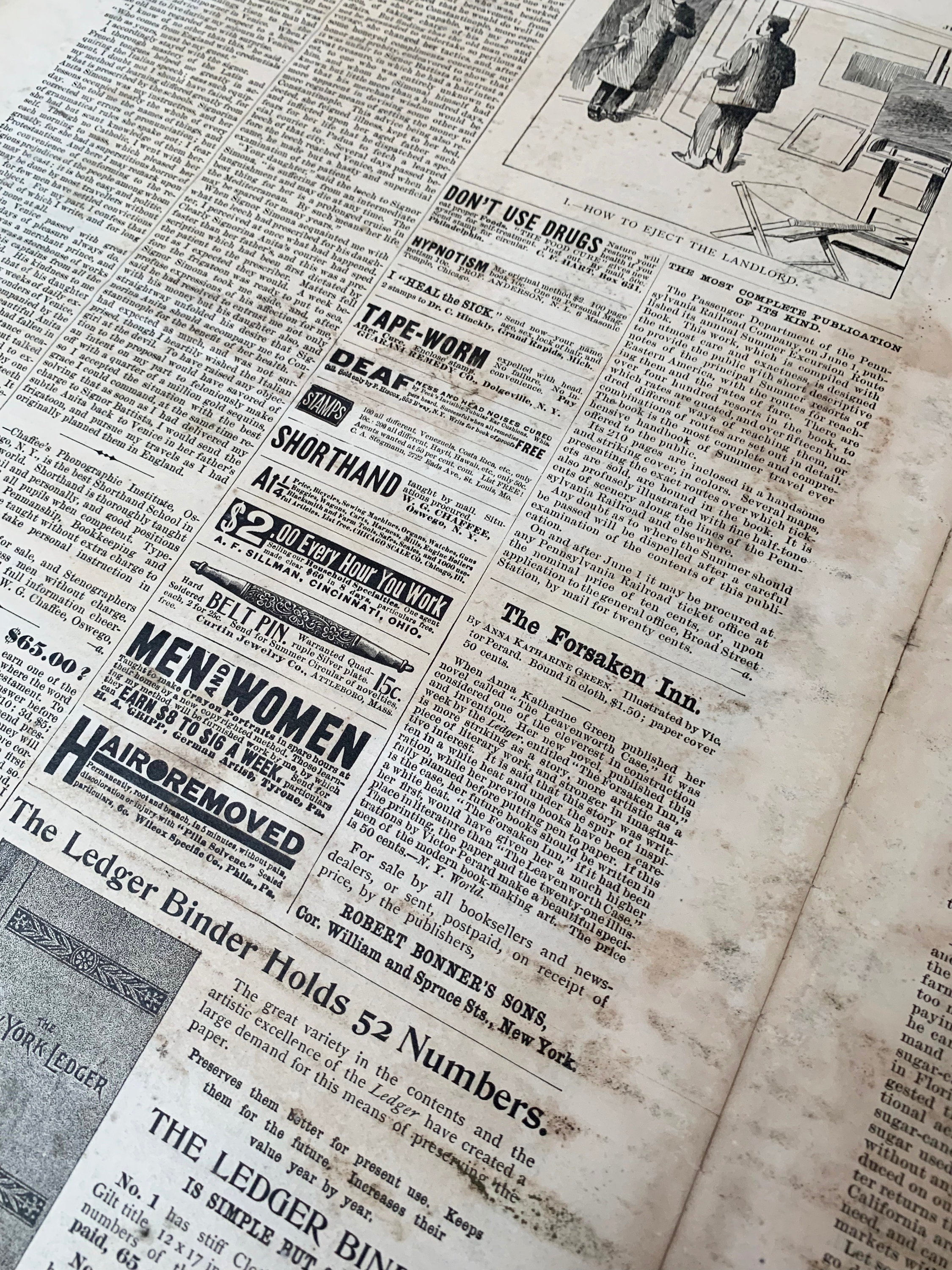 RARE maubikeck, the Lion Tamer New York Ledger 1895 Paper - Etsy