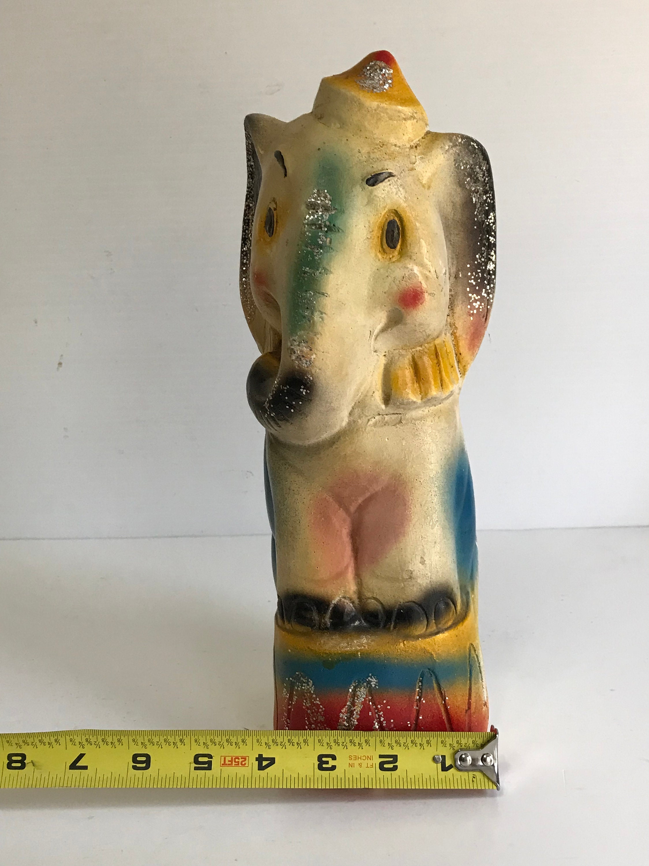 Vintage Chalkware Circus Elephant Piggy Bank - Etsy