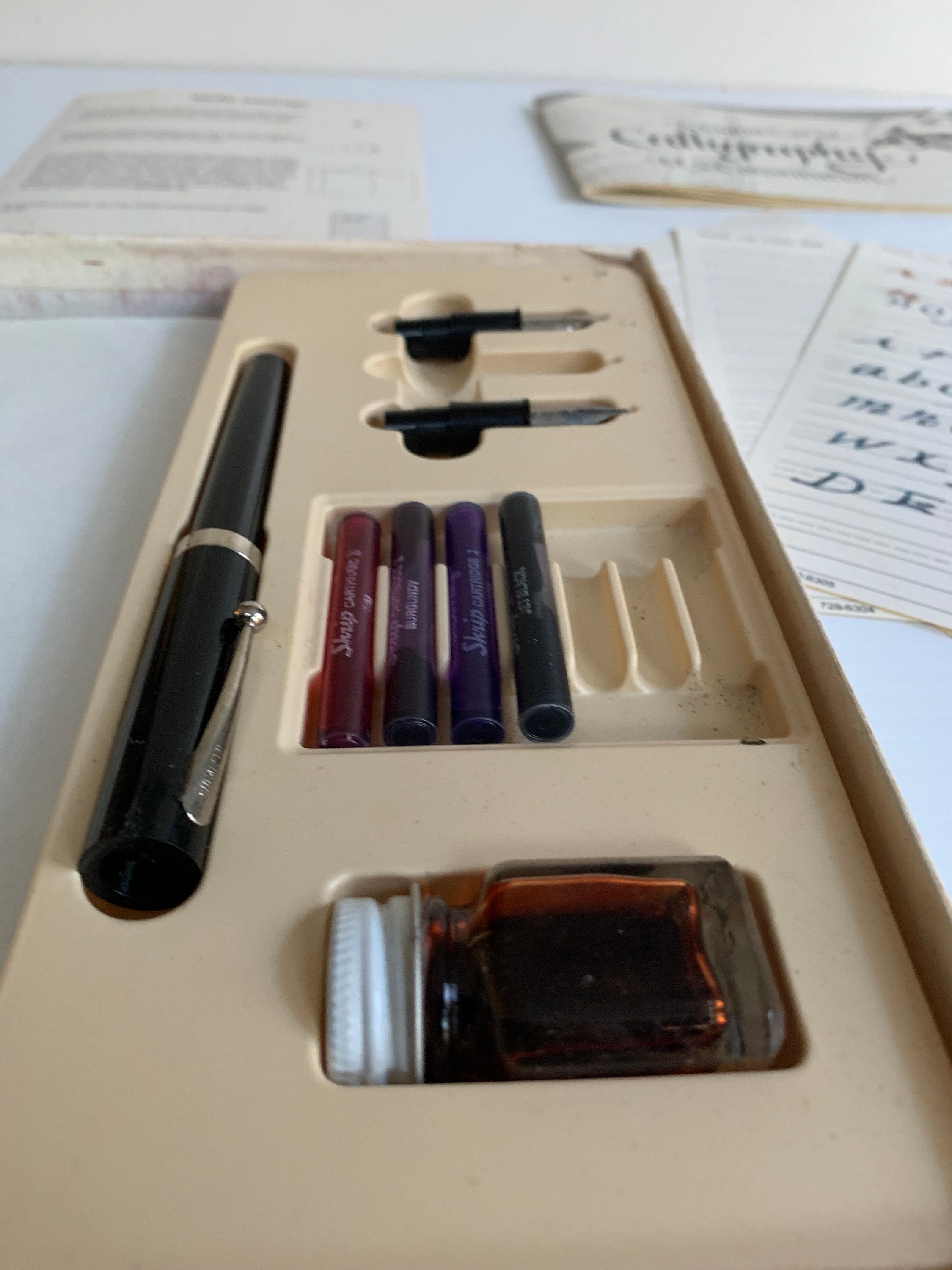 Vintage Calligraphy Set - Circa 1980's - Incomplete/used - Etsy