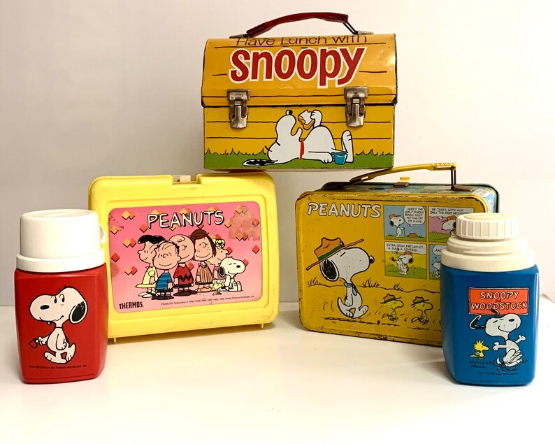 Vintage Snoopy Peanuts Lunch Box Collection - Etsy