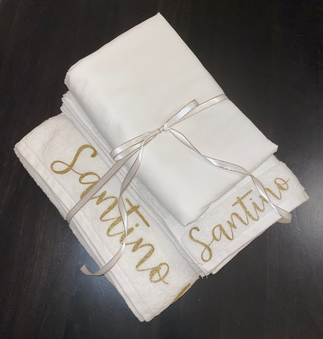 3 Personalized Baptism Towels - FREE SHIPPING - 2 Hand Towels & 1 Bath ...