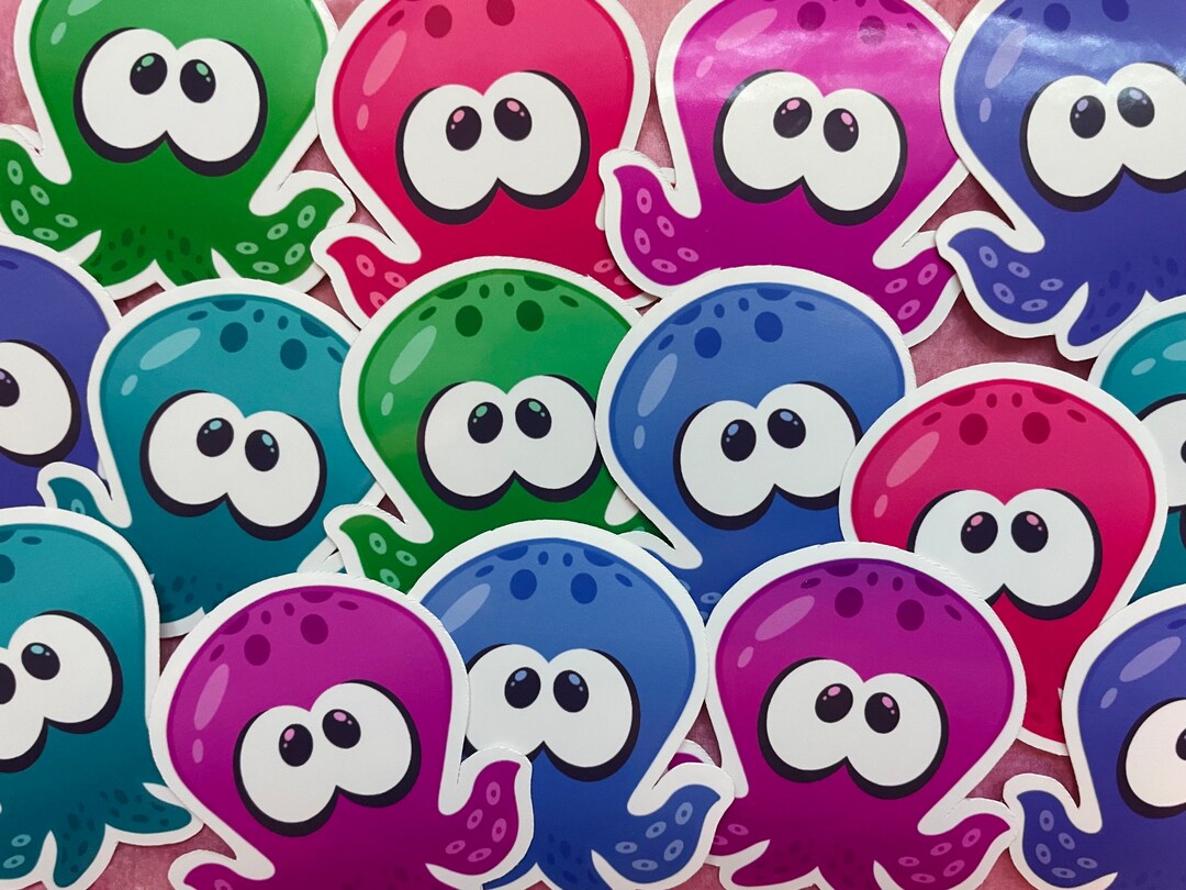 Octoling Stickers Splatoon Rainbow Colors Cute - Etsy
