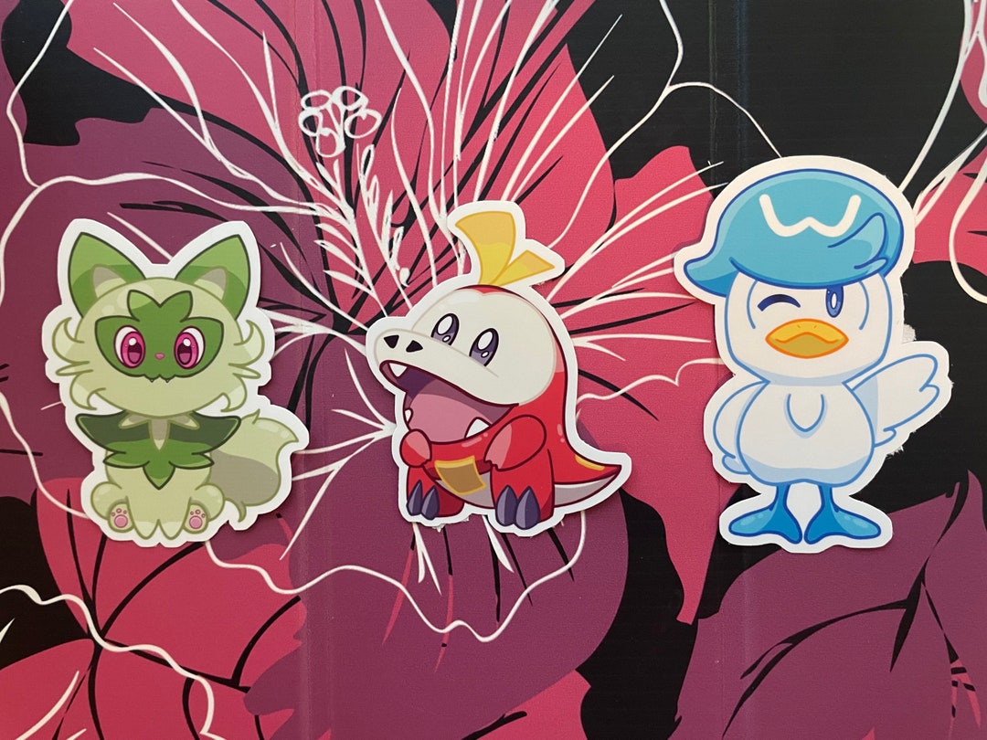 Gen 9 Pokemon Starter Stickers Pokemon Scarlet & Violet Sprigatito ...