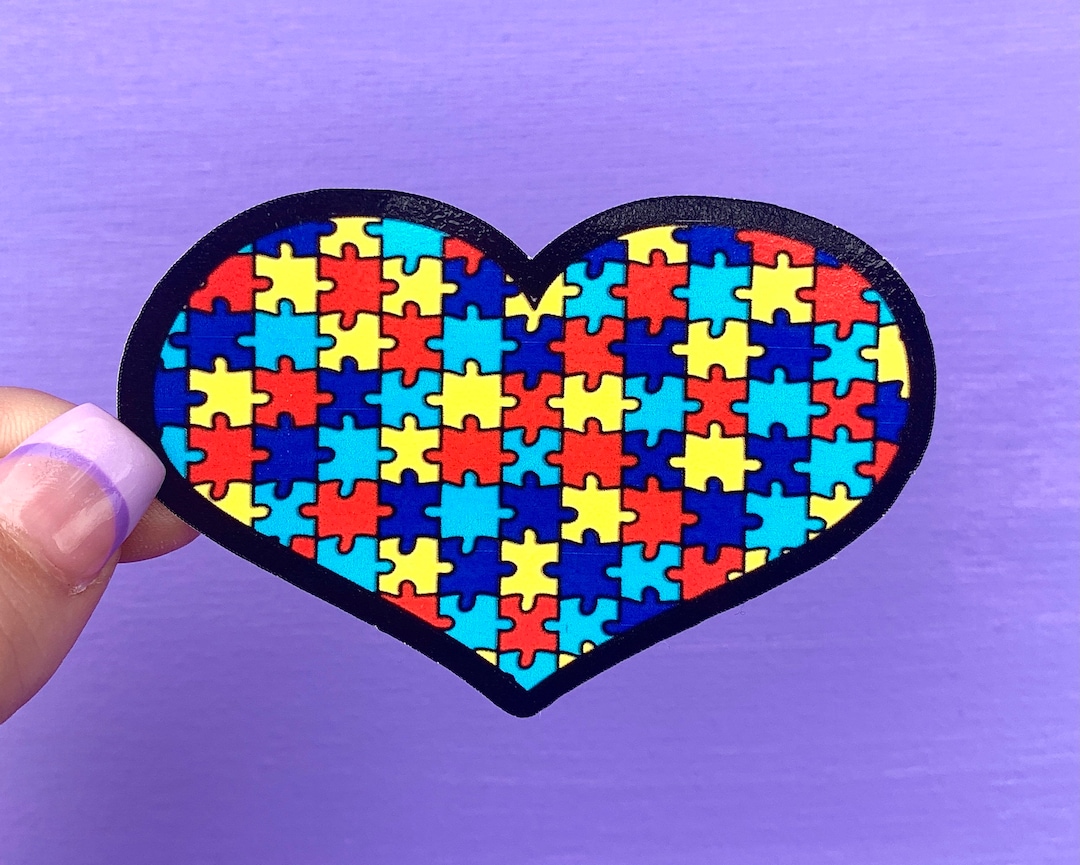 Vinyl Sticker Decal- Heart Puzzle Piece Autism Awareness Sticker ...