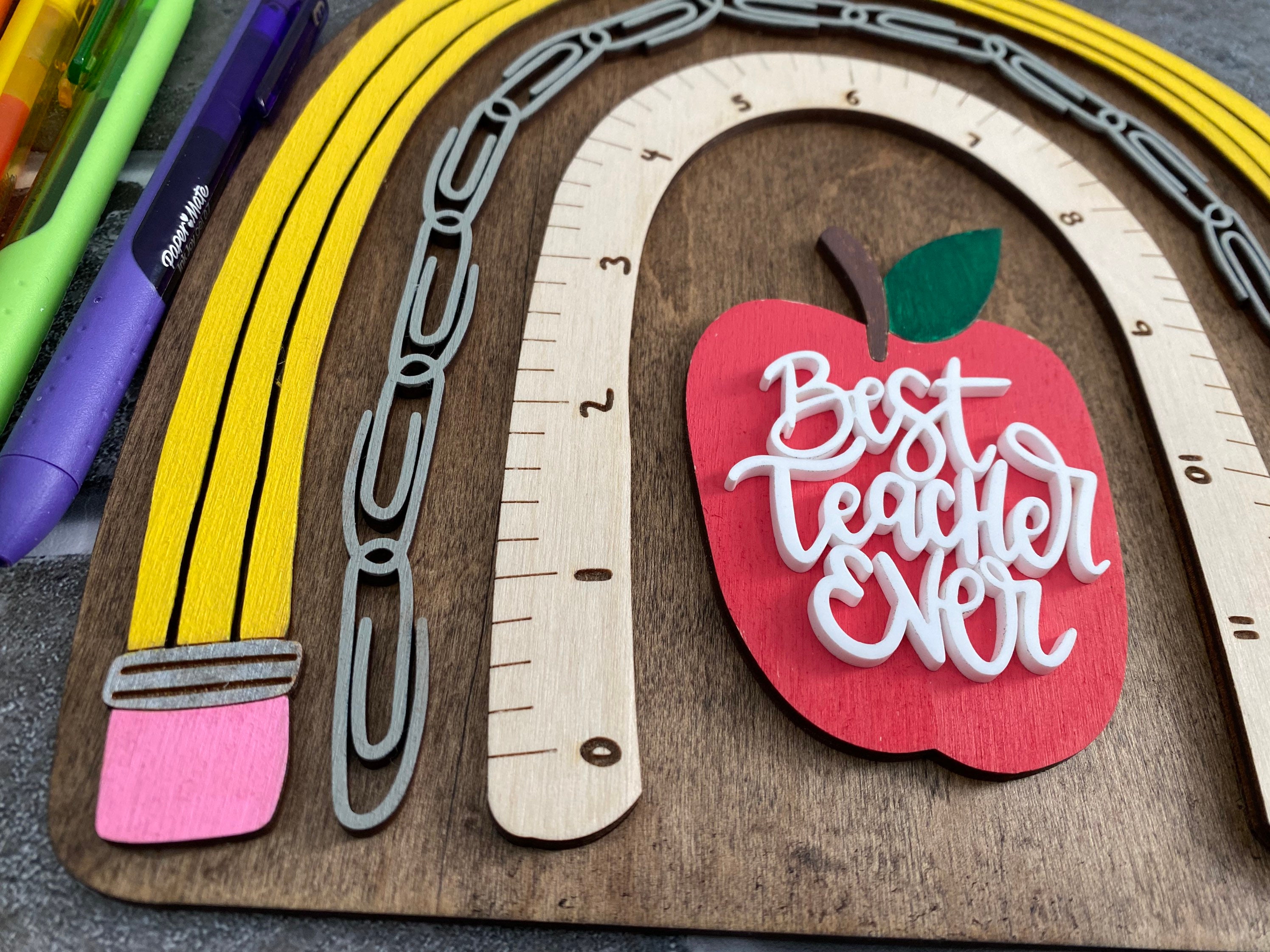 Best Teacher Ever Sign - Etsy