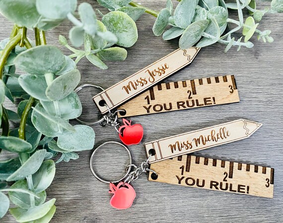 You Rule Teacher Keychains | Etsy