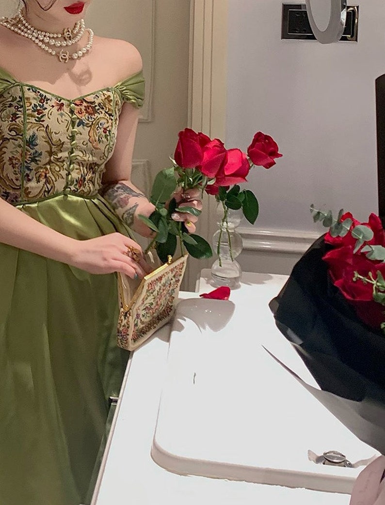 Embroidery Corset Dress Princesscore Cottagecore Dress - Etsy