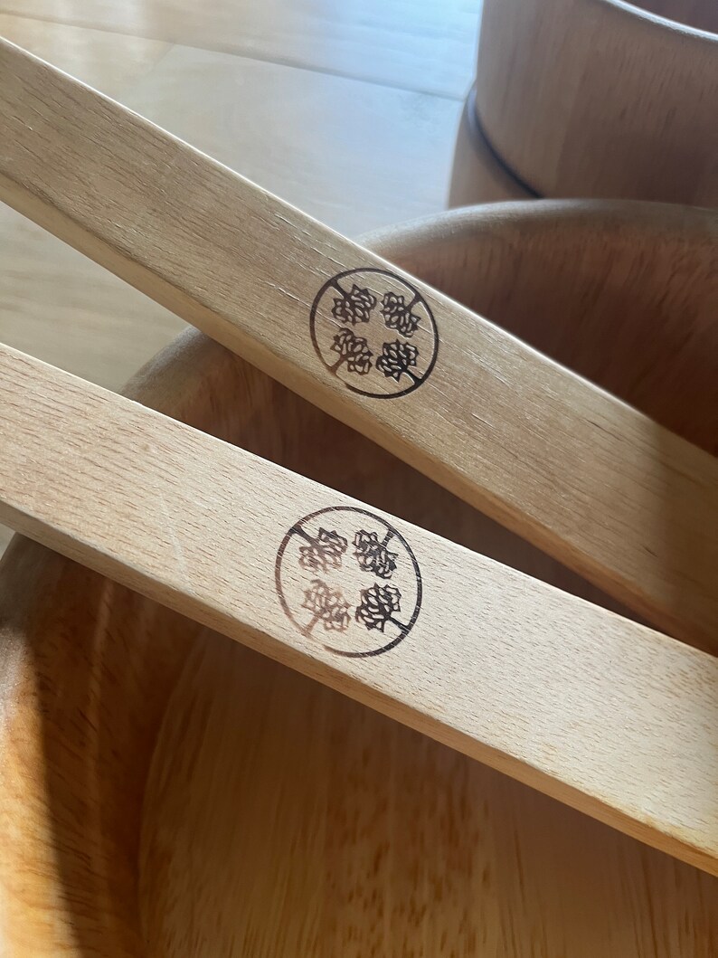 Dansk Mid Century Modern Blonde Wood Salad Bowl Set - 5 Piece Set W ...