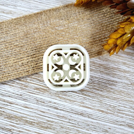 Large Moon Phase Tile With Stars for Polymer Clay - Etsy