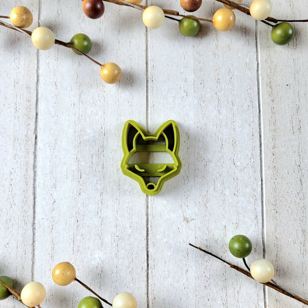 Fox Head Embossed Clay Cutter for Polymer Clay, Fox Head Clay Cutter ...