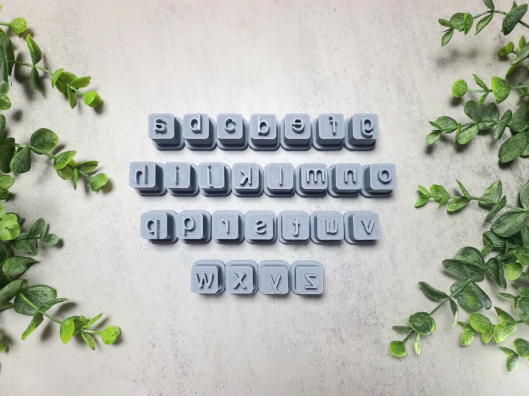 Lowercase Alphabet Clay Stamp Set, Polymer Clay Cutter, Letter Clay ...