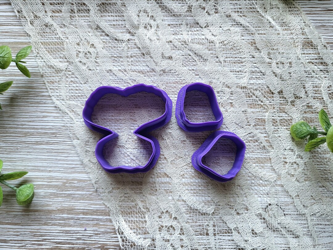Pansy Outline Set Clay Cutter for Polymer Clay, Floral Clay Cutter - Etsy