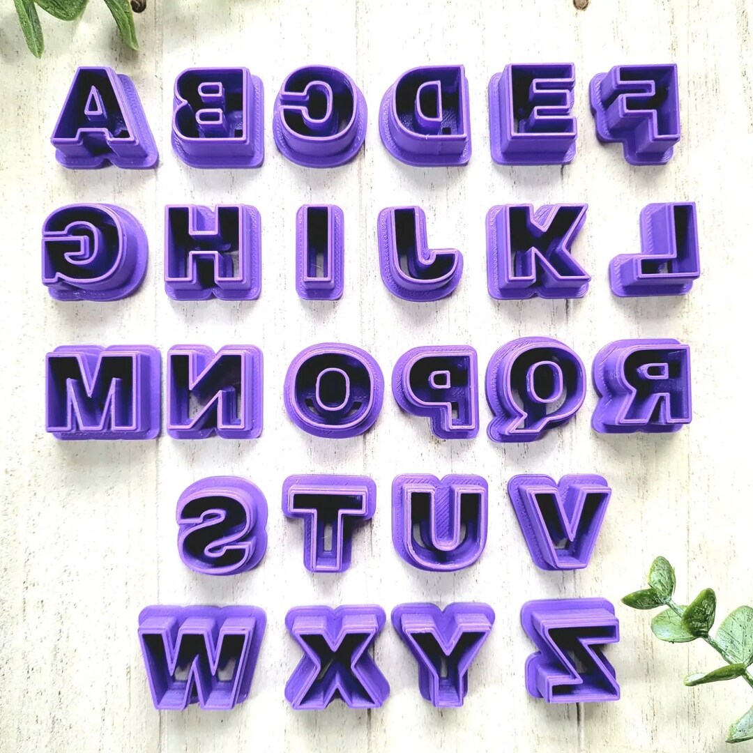 Alphabet Clay Cutter Set, Polymer Clay Cutter, Letter Clay Cutters - Etsy