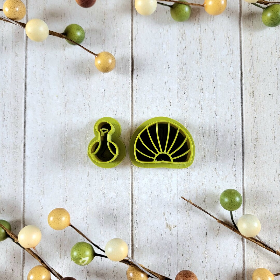 Turkey Clay Cutter 2pc for Polymer Clay, Thanksgiving Clay Cutter, Fall ...