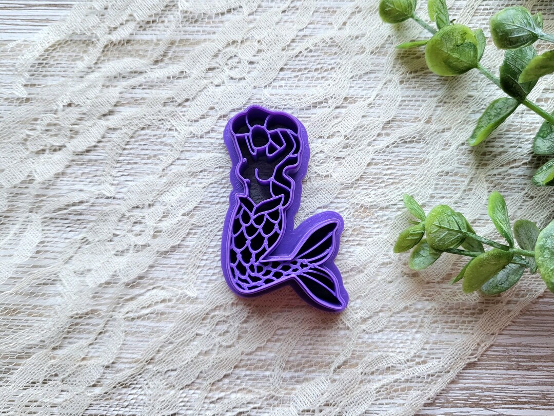 Mermaid Clay Cutter, Marine Polymer Clay Cutter, Beach Themed Clay ...