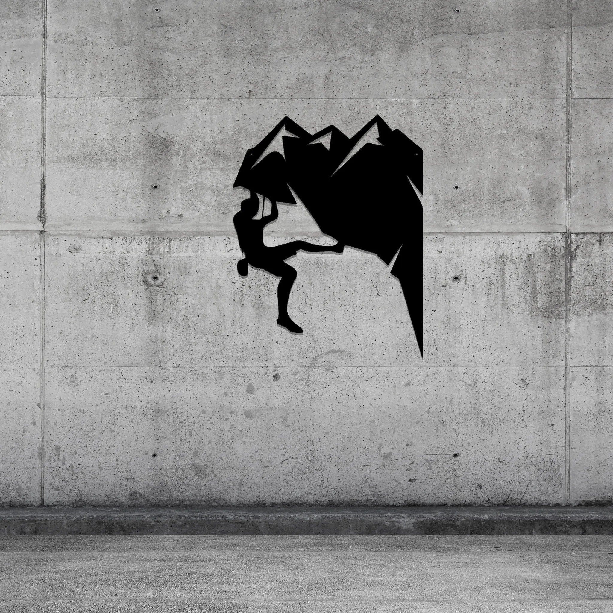 Rock Climbing Metal Art, Defying Gravity, Rock Climber, Art for Rock ...