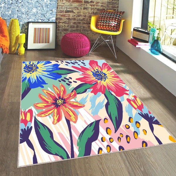 Flowers Rug - Etsy
