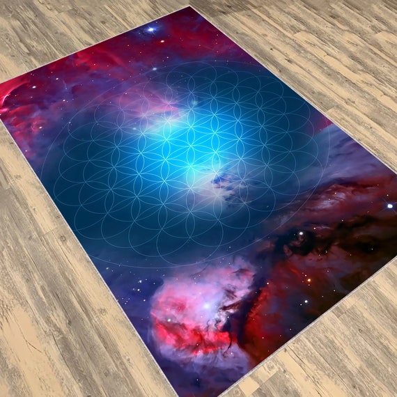 Sacred Geometry Rug Meditation Rug Flower of Life Rug | Etsy