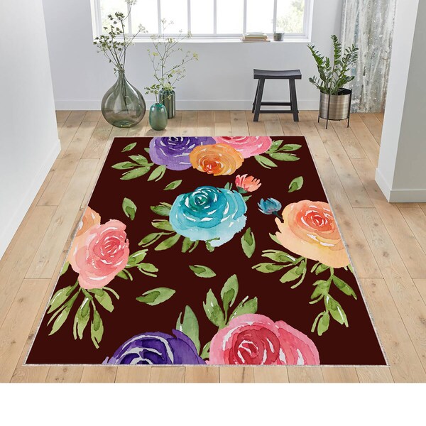 Floral Rug - Etsy