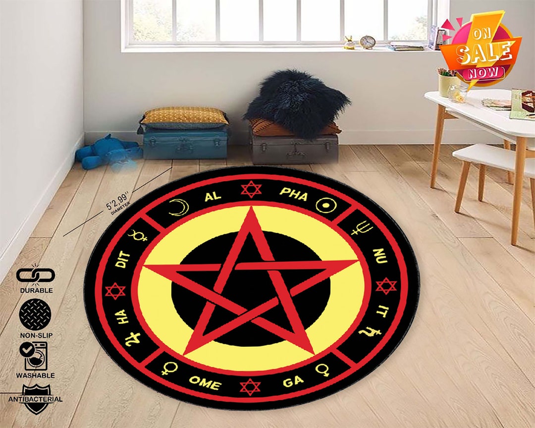 The Love Witch Astrology Rug Movie Rug Red Pentagram Rug - Etsy