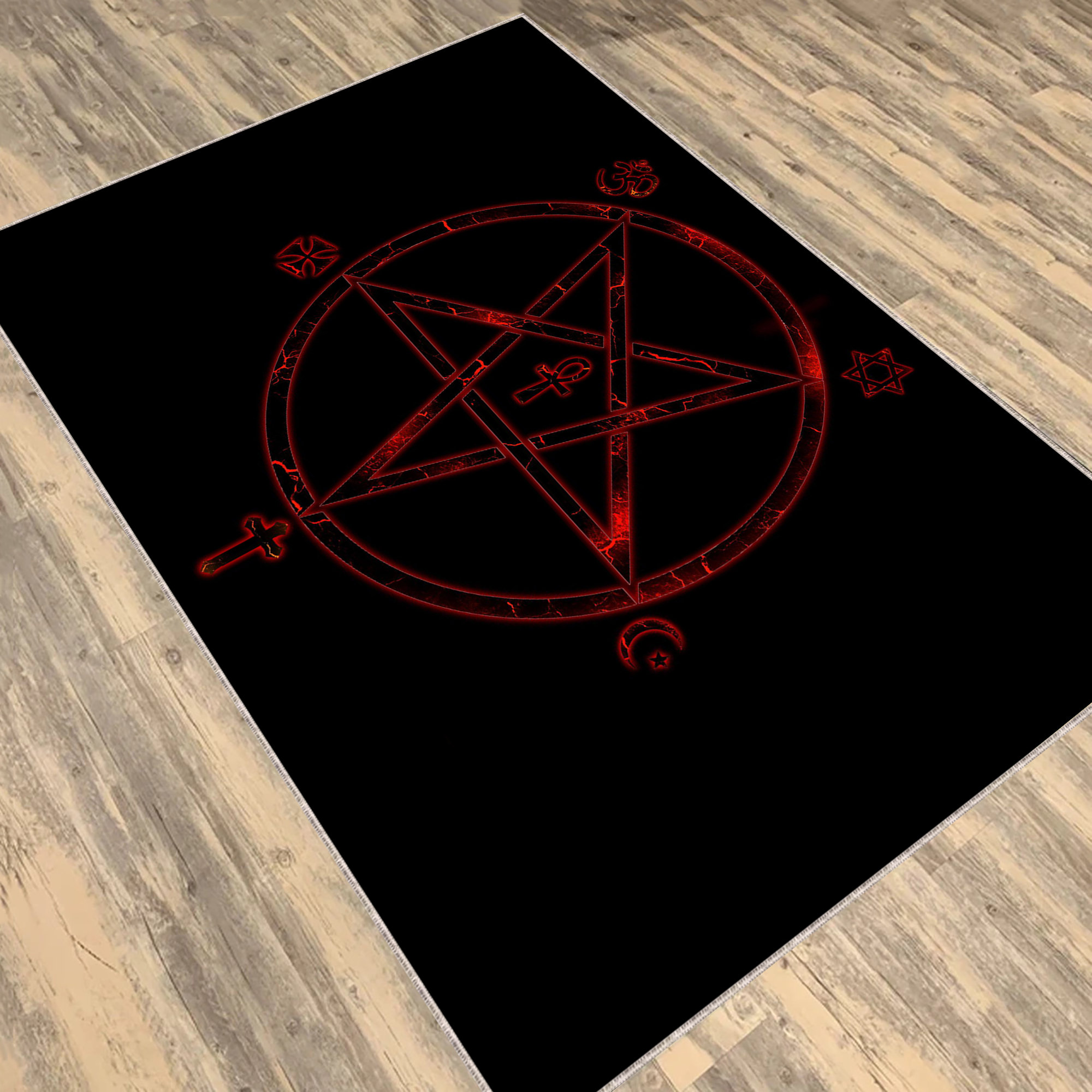 Pentagram Rug Supernatural Devil's Trap Rug Pentacle - Etsy Australia