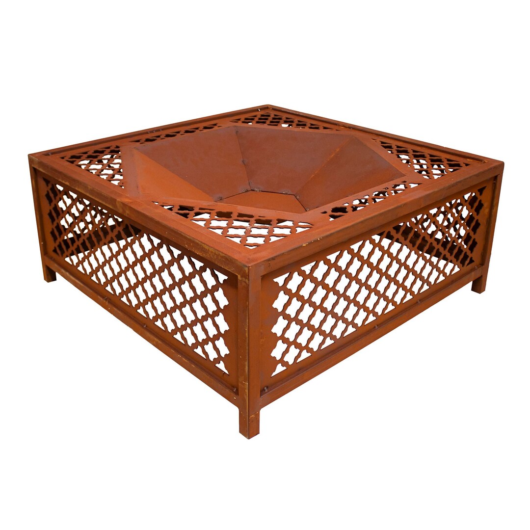 Rococo Fire Bowl Patina Fire Bowl, Elegant Fire Basket, Real Rust - Etsy