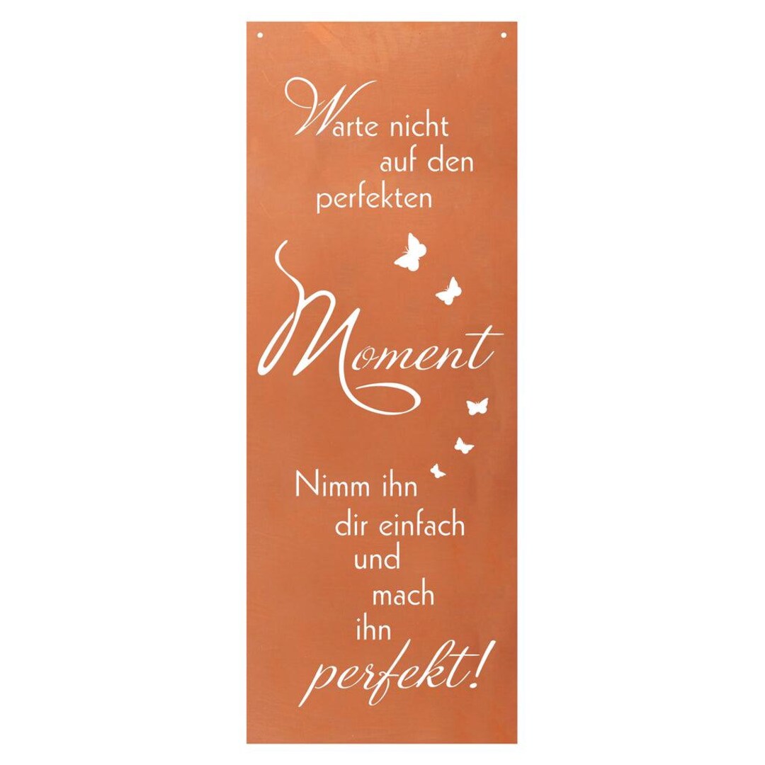 Edelrost Sign Poem Board - Perfect Moment - Saying Sign Rust Decoration ...