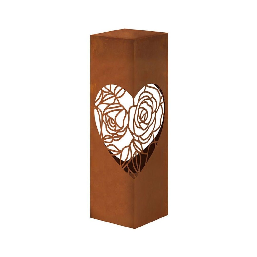 Column Rust Column Tendrils Heart Made of Metal in Patina Design With ...