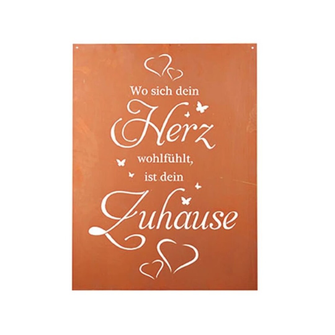 Rust Sign Poem Board - Heart Home - Saying Sign, Rust Decoration - Etsy UK